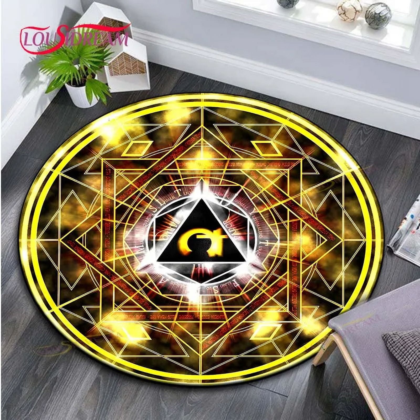 Cartoon Magic Circle Rug Home Decorative Round Carpet Soft Fashion Area ...