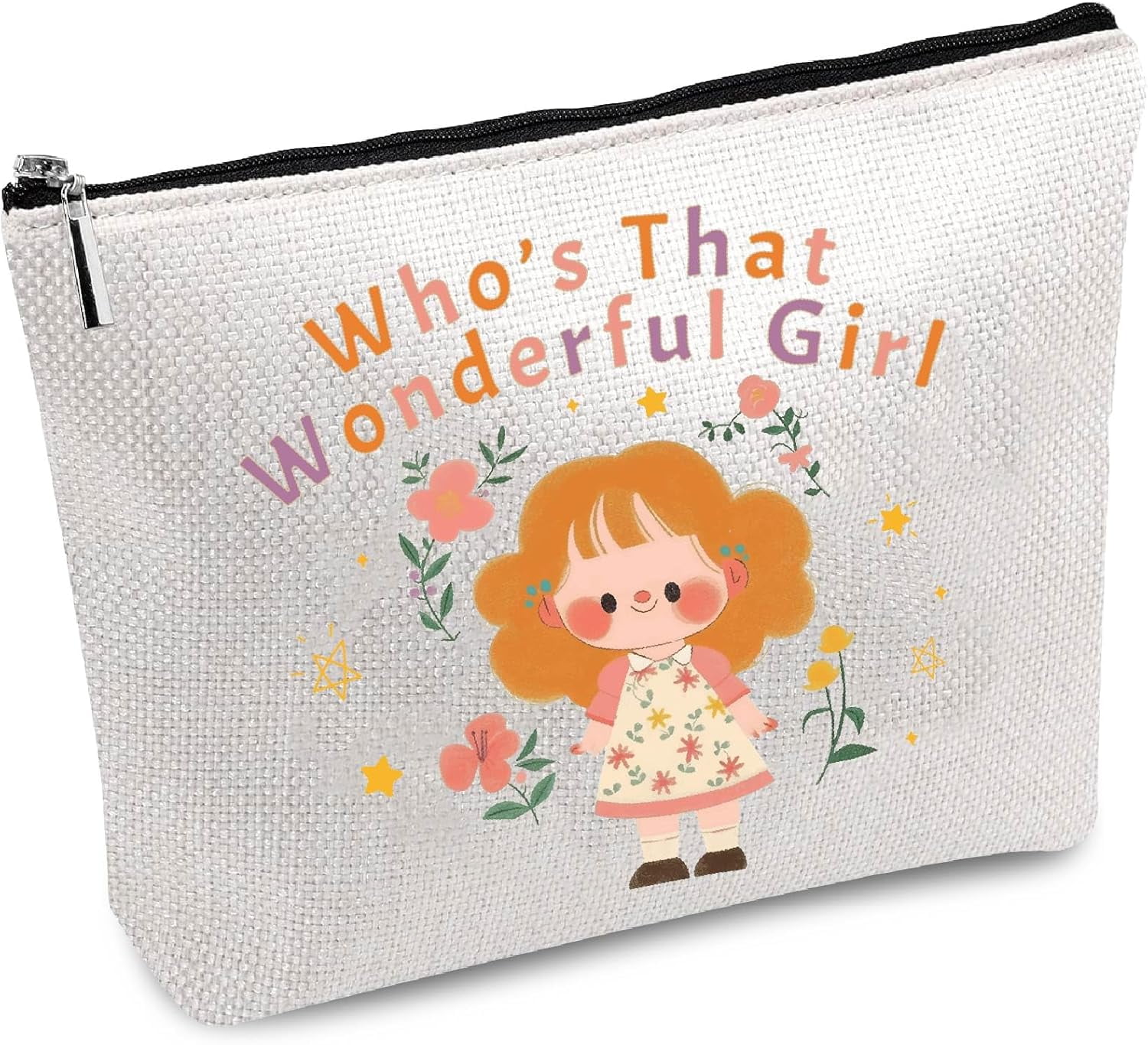 Cartoon Makeup Bag Canvas Cosmetic Bag Multi Purpose Pen Case Zipper ...