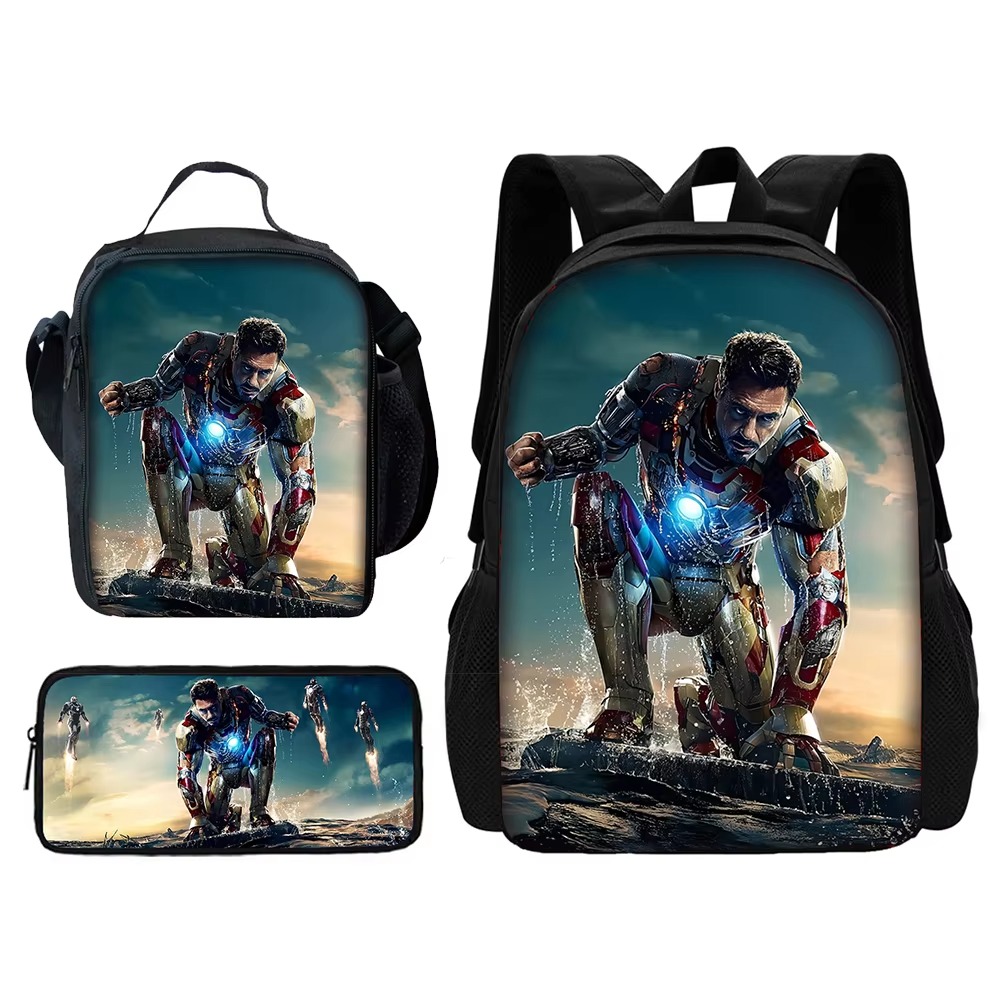 SALQGBUW M-Marvels Iron backpack outdoor bag 3 in 1 bookbag shoulder ...
