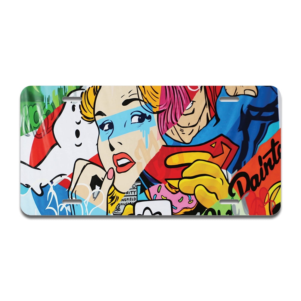 Cartoon Mania Aluminum License Plate| License Plate 12" X 6" Fits Any ...