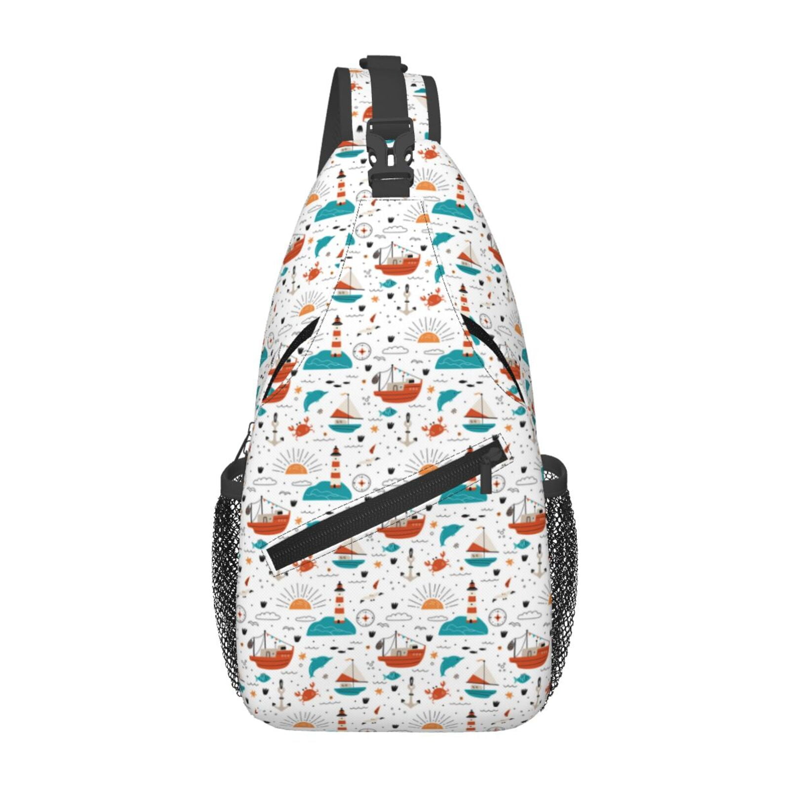 Cartoon Marine Sling Bag Chest Bag Daypack Crossbody Sling Backpack for ...