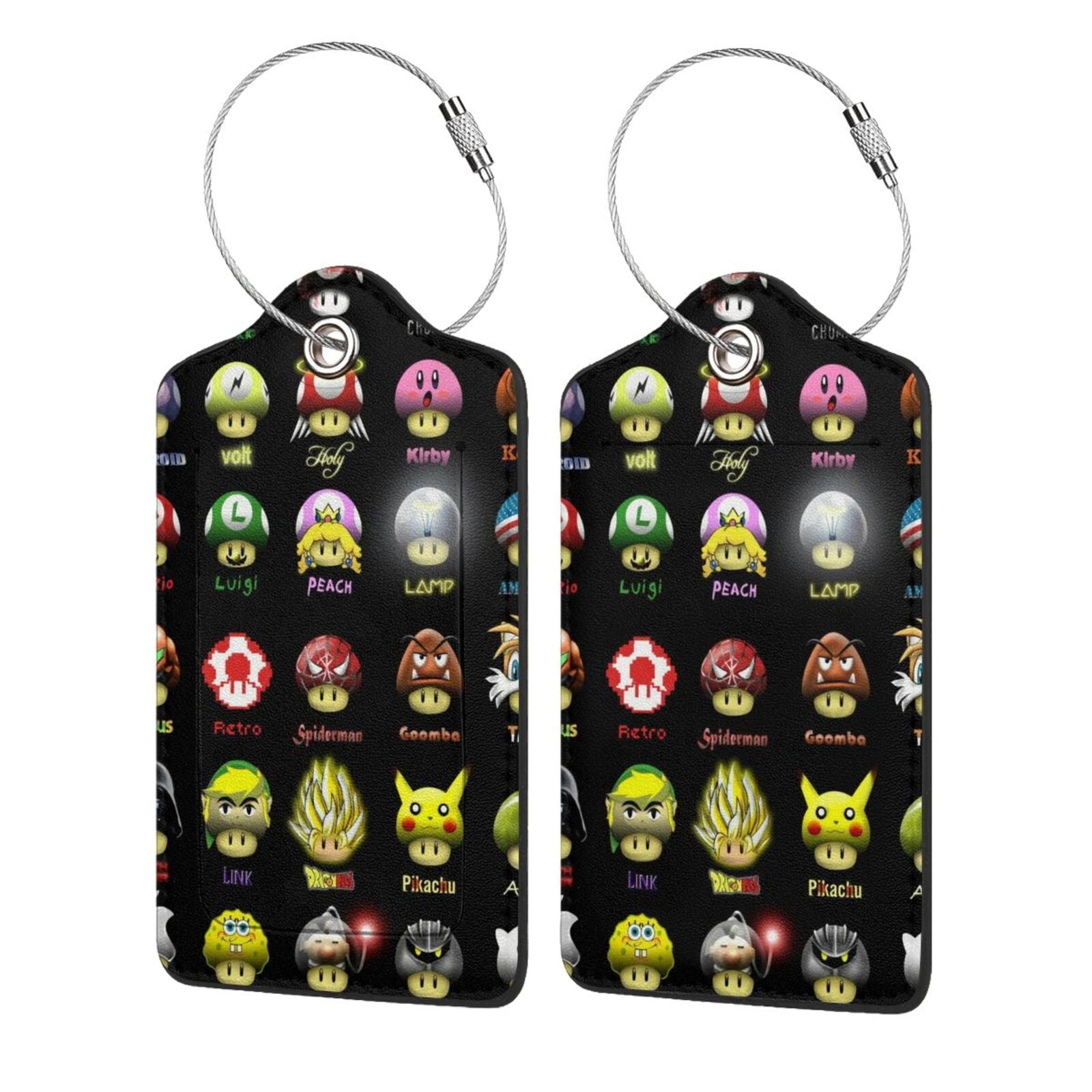Cartoon Mario Mushroom6552 Luggage Tags for Suitcases Travel ID ...