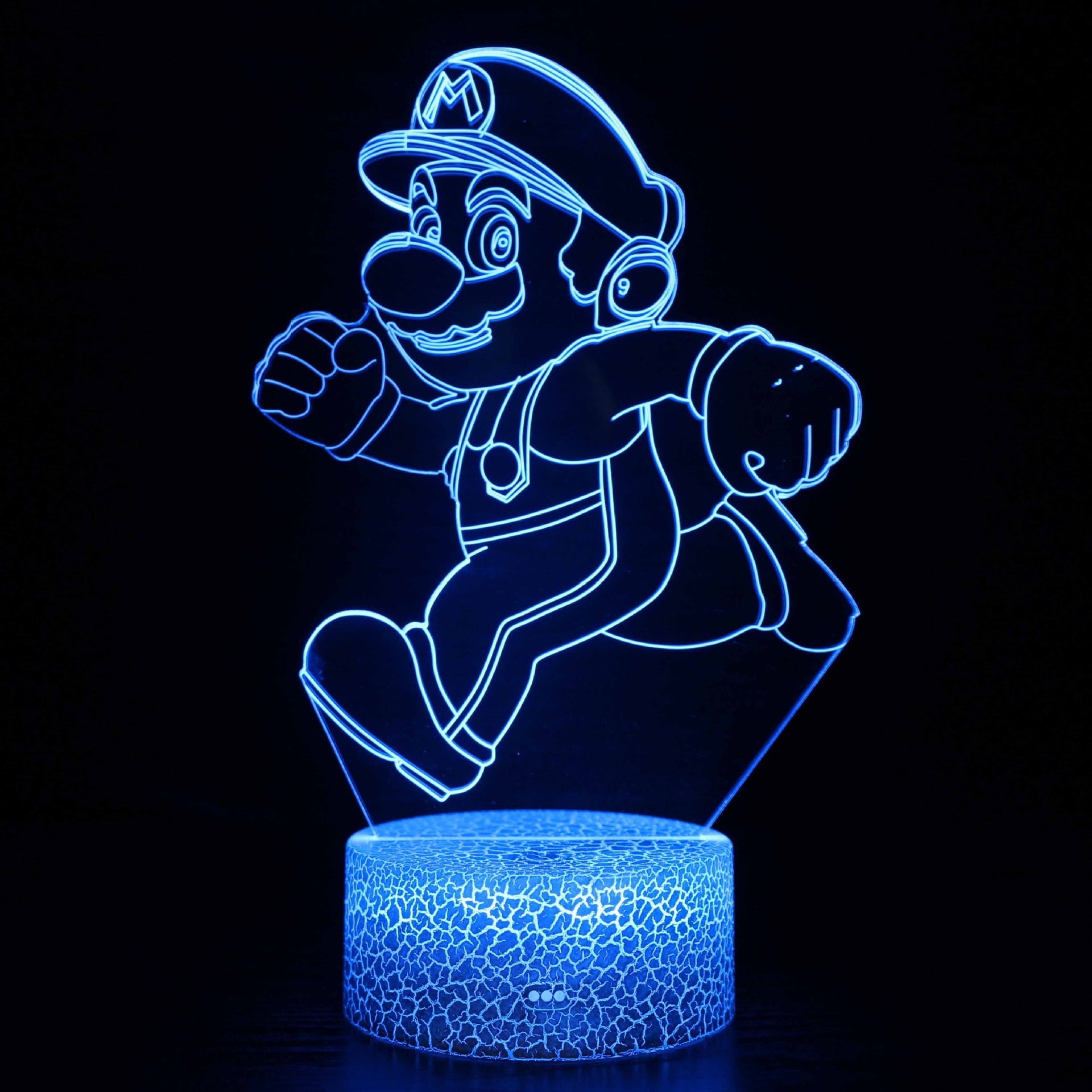 Cartoon Mario Night Light - USB Desk Lamp 16 Colors Change Remote ...