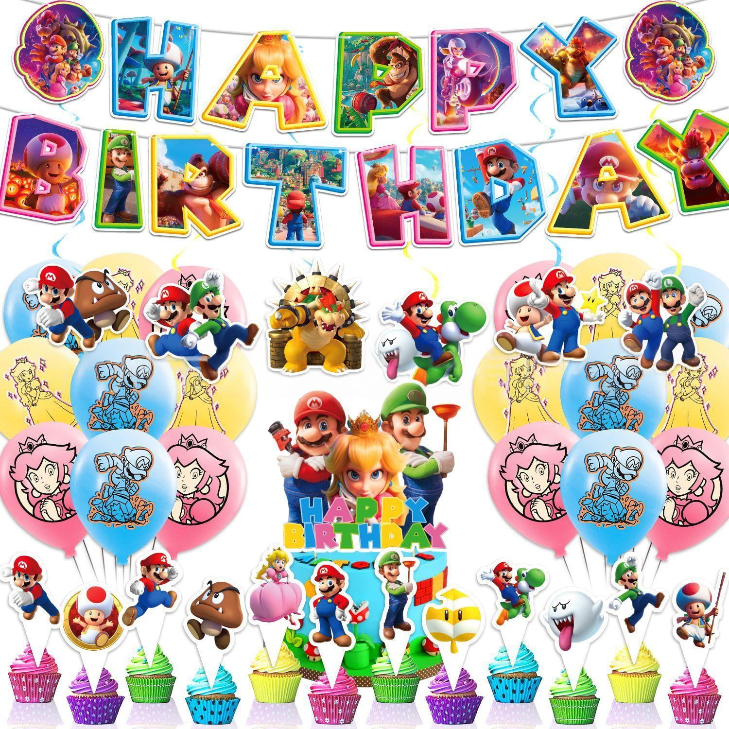 Cartoon Mario Party Decorations, Birthday Supplies including Banners ...