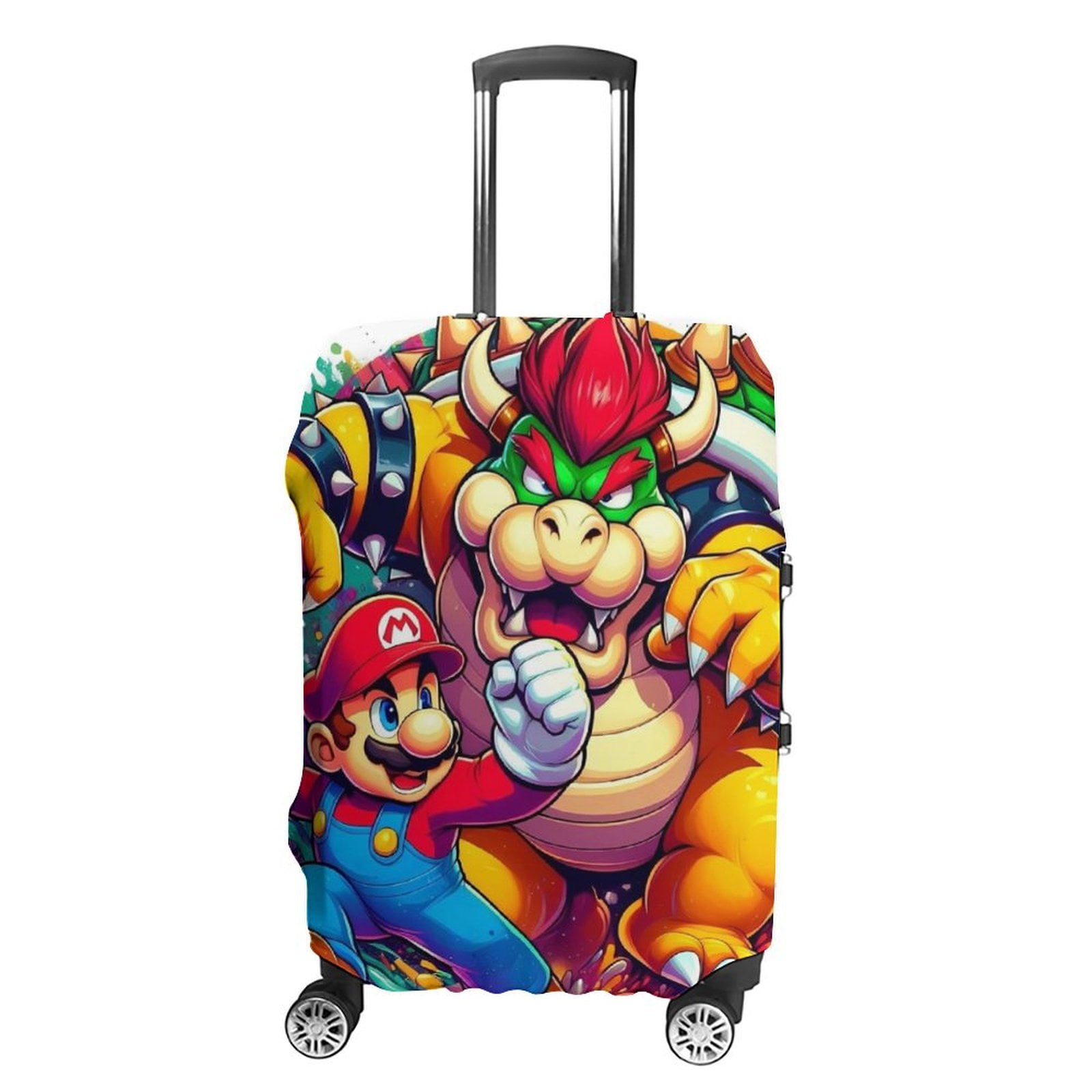 Cartoon Mario Print Suitcase Covers Luggage Protector Elastic Washable ...