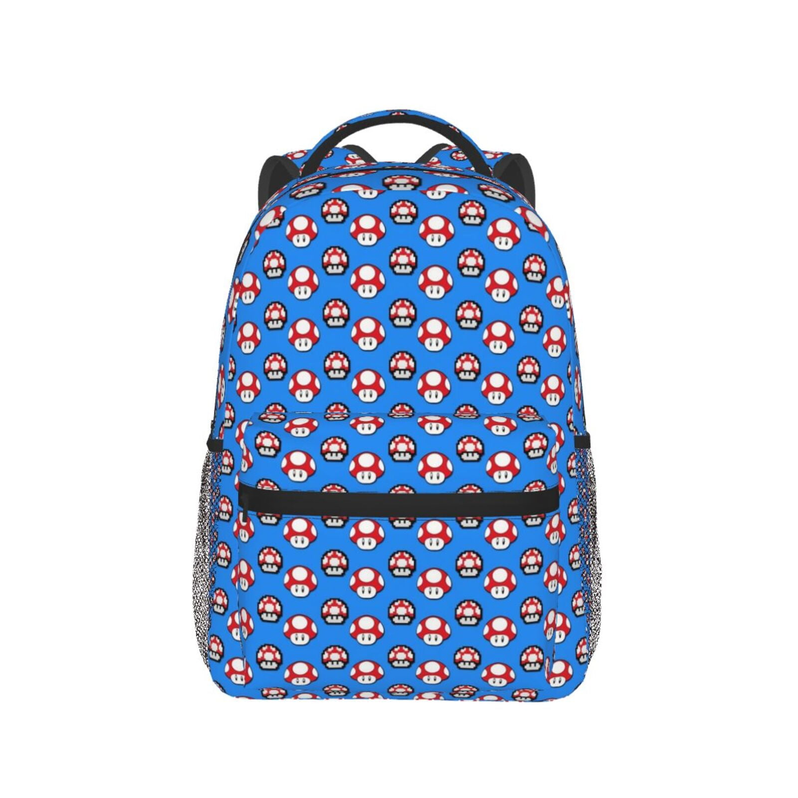 Cartoon Mario Red Mushroom Travel Backpack,Carry On Backpack Personal ...