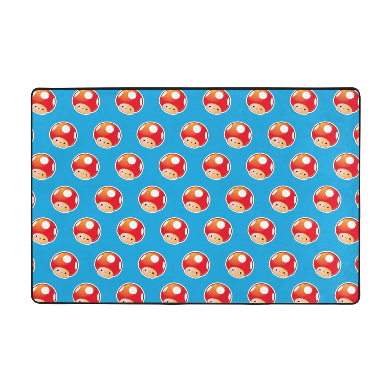 Cartoon Mario Red Mushroom36 Gamer Rug Room Non-Slip Gaming Rug Cool ...