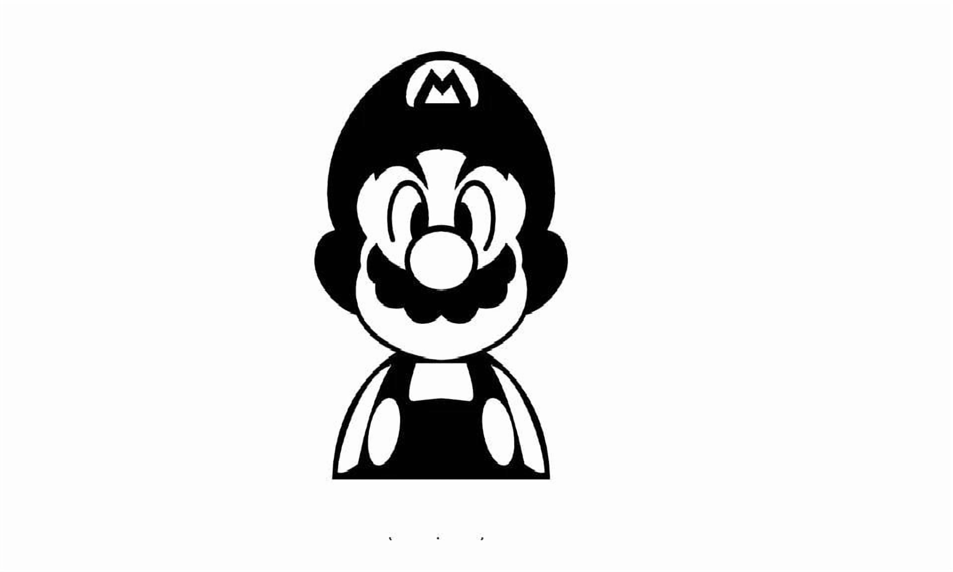 Cartoon Mario Vinyl Wall Sticker For Kids Home Pack of 5 - Walmart.com