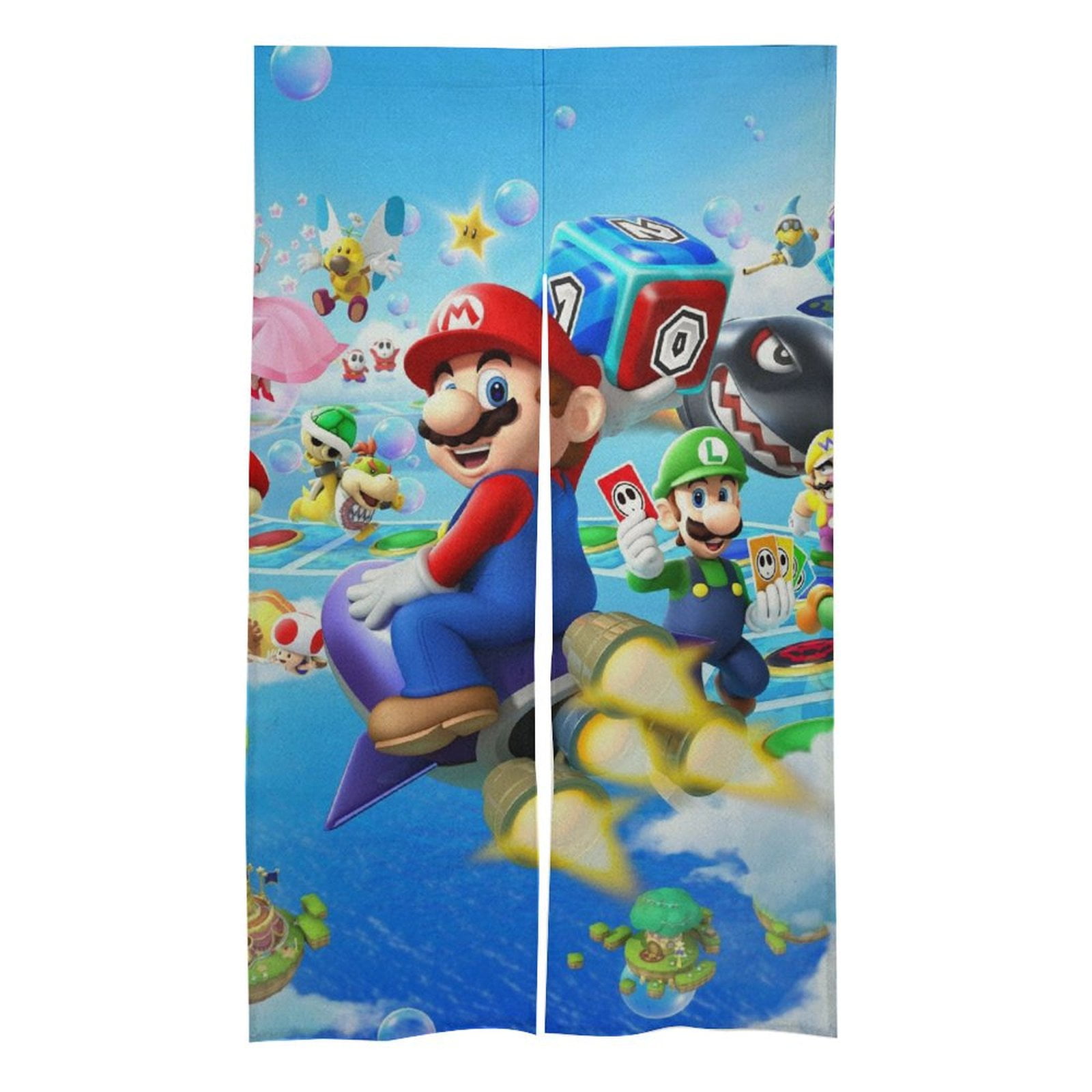 Cartoon Mario door curtain cute Mario partition curtain children's room ...