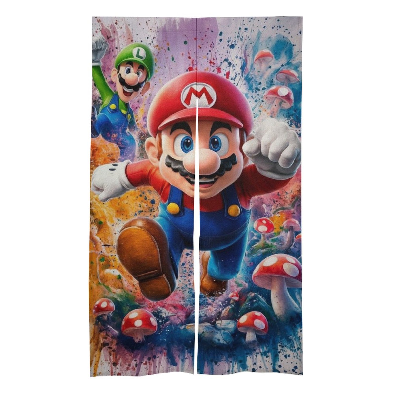 Cartoon Mario door curtain cute Mario partition curtain children's room ...