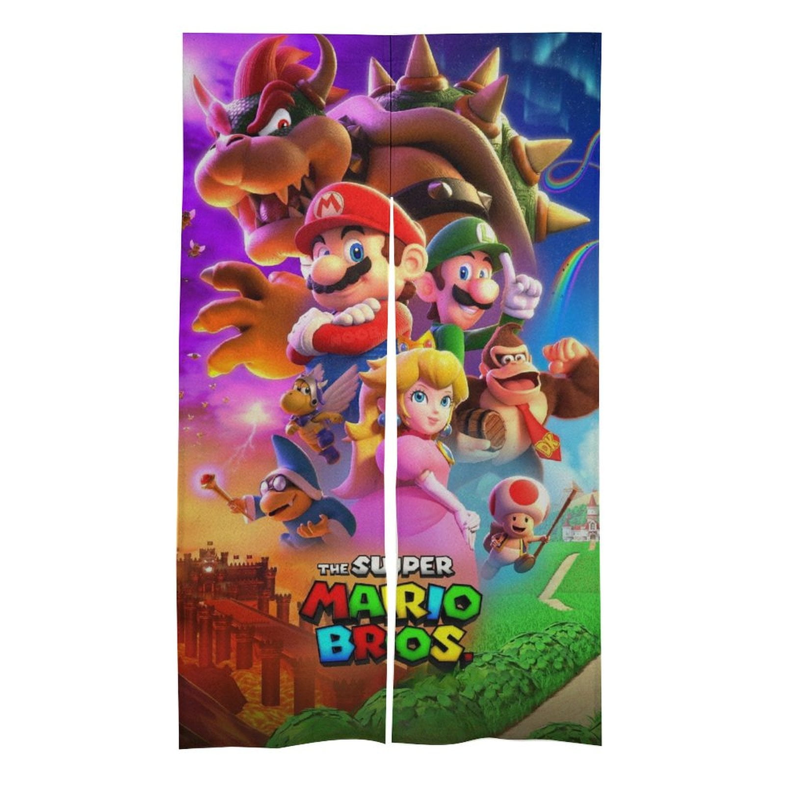 Cartoon Mario door curtain cute Mario partition curtain children's room ...