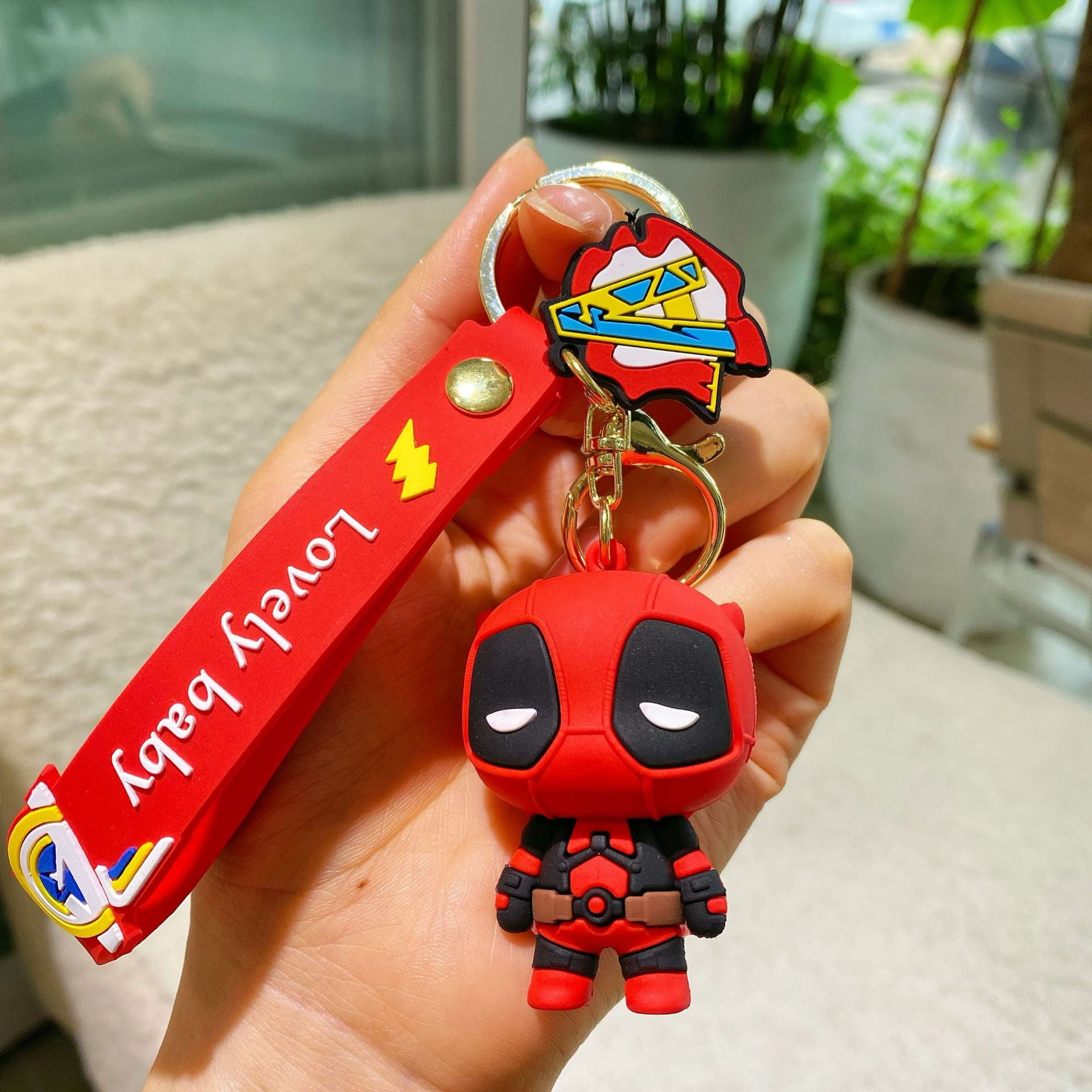 Cartoon Marvel Iron Man Keychain Spider-Man Doll Pendant Avenger Key ...