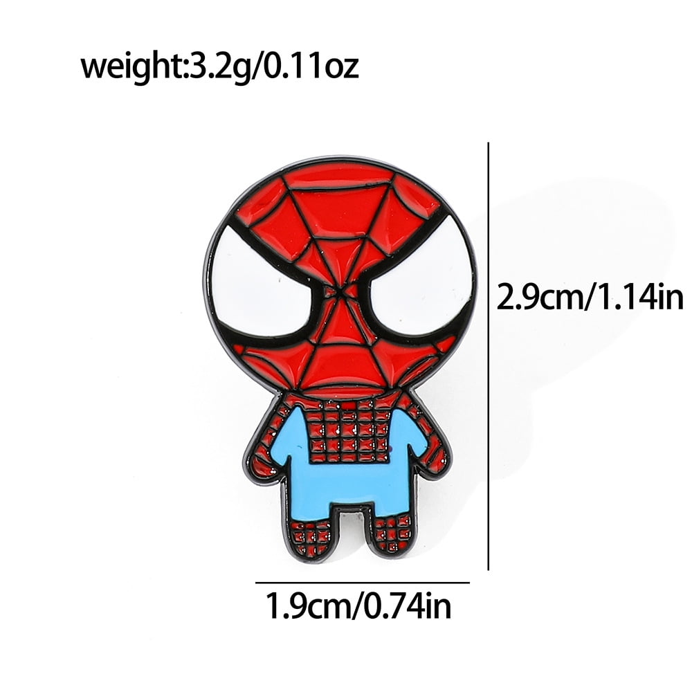 Cartoon Marvel Superhero Metal Brooch Creative Thanos Spider-Man Drip ...