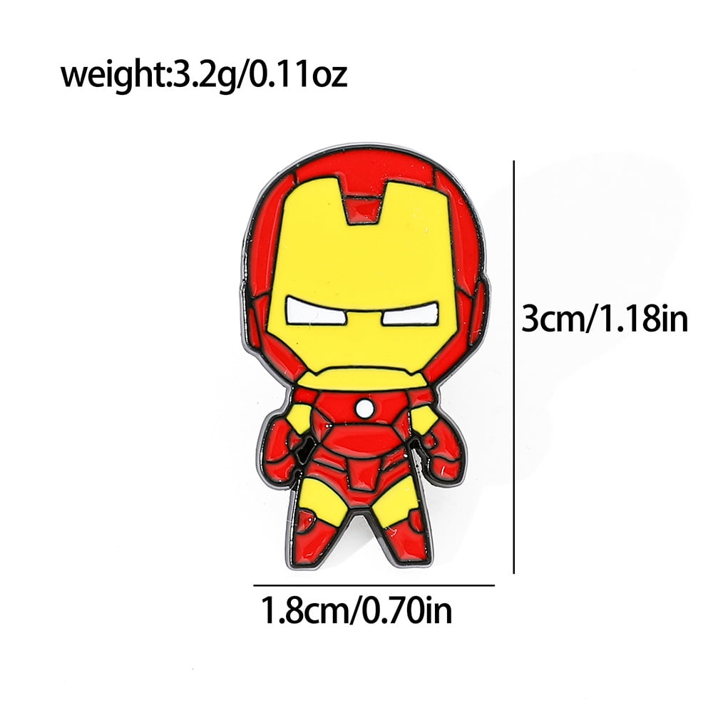Cartoon Marvel Superhero Metal Brooch Creative Thanos Spider-Man Drip ...