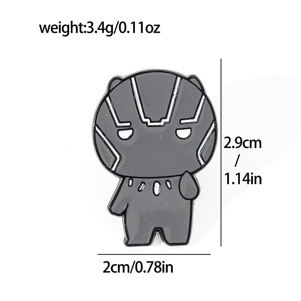 Cartoon Marvel Superhero Metal Brooch Creative Thanos Spider-Man Drip ...