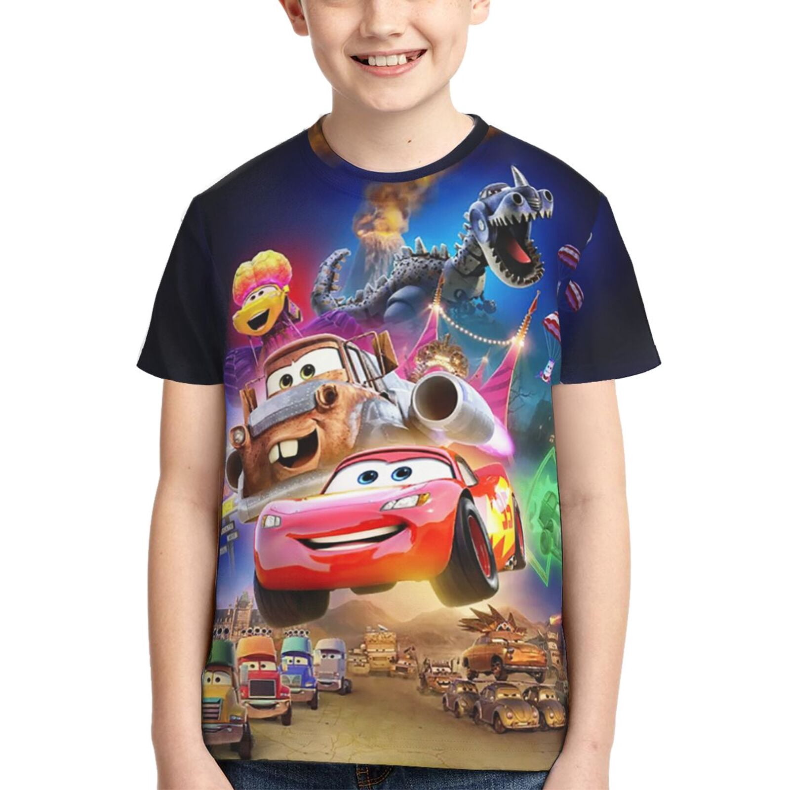 Cartoon McQueen Shirt 3d Printed Anime Short Sleeve Cartoon T-Shirts ...