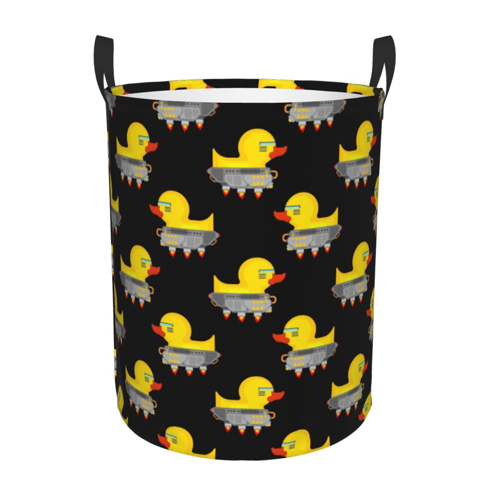 Cartoon Mechanical Cool Duck Round Laundry Basket, Laundry Hamper with ...
