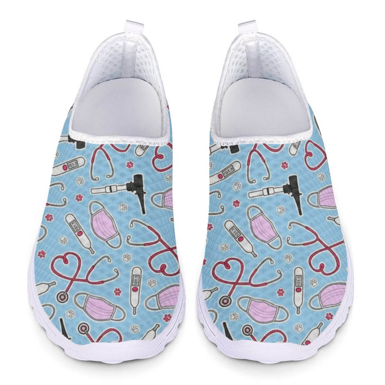 Cartoon Medical Surgeon Pattern Mesh Loafers Casual Shoes for Women ...