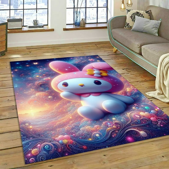 Cartoon Melody Kawaii Sanrio Carpet Rug for Bedroom Living Room Home ...