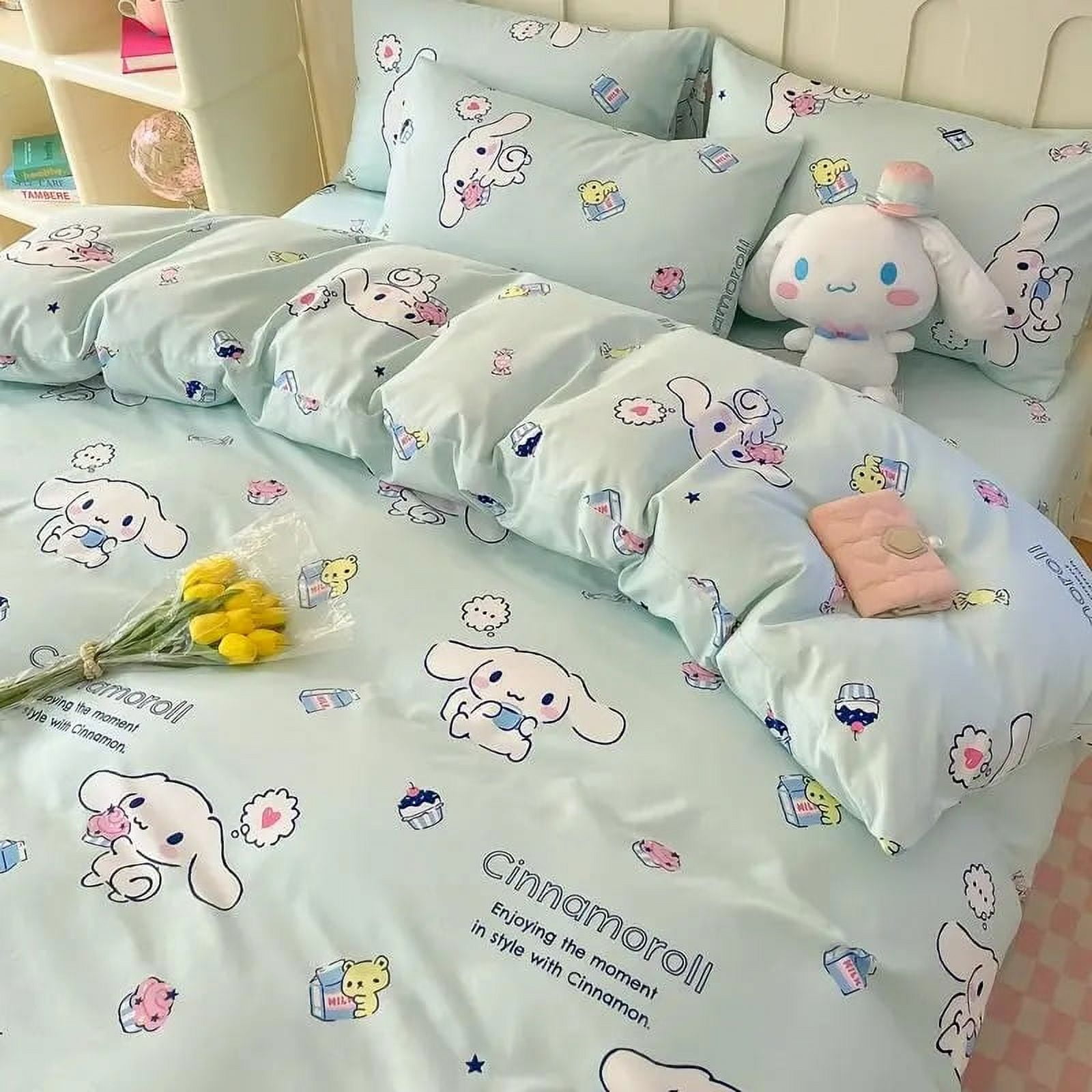 Cartoon Melody Pure Cotton Four-piece Set Sanrio Kuromi Cinnamoroll ...