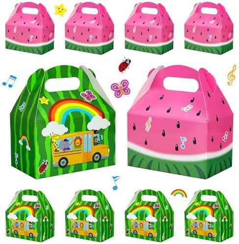 Cartoon Melon Party Snacks Boxes 16 PCS Cartoon Melon Candy Bags for ...