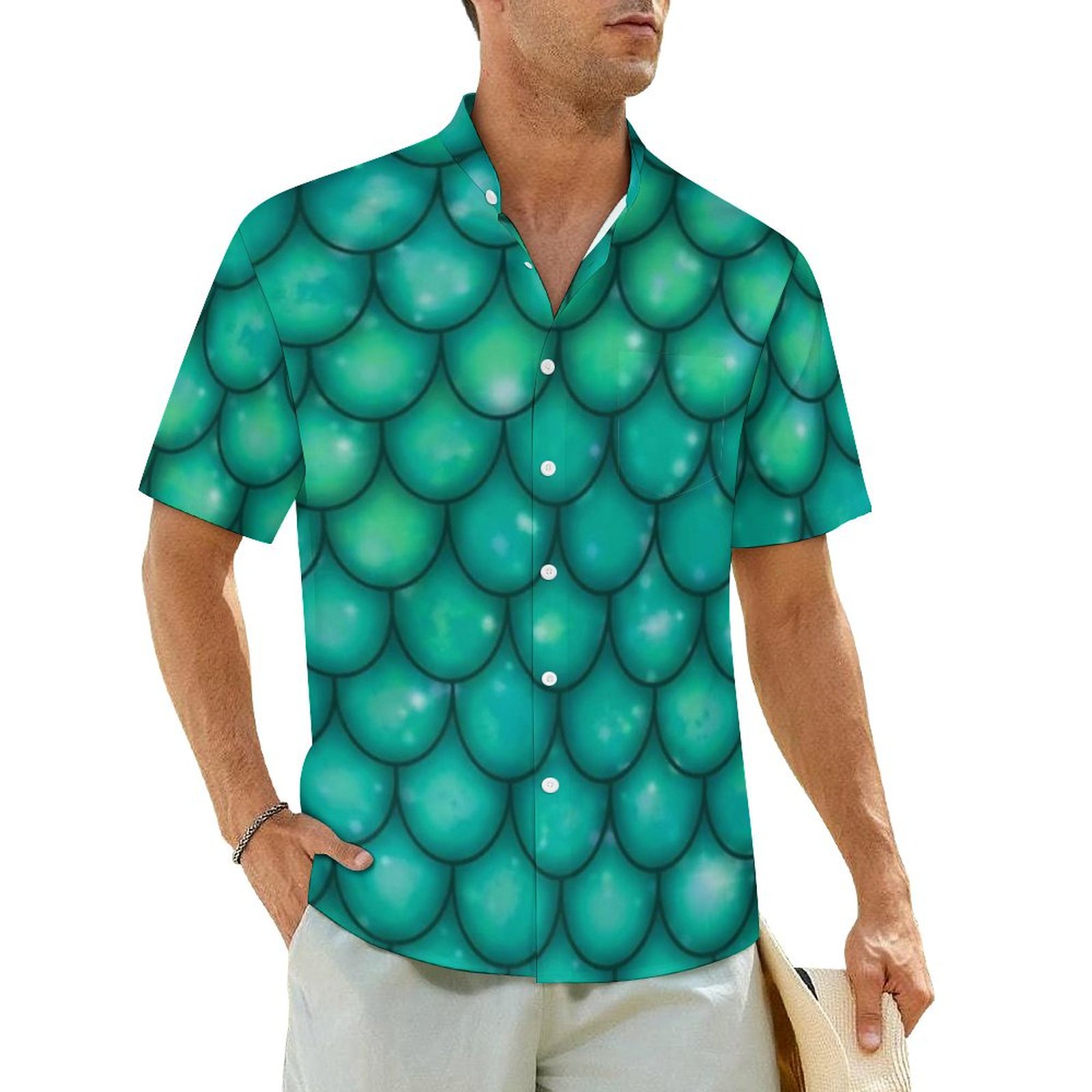 Cartoon Mermaid Beach Shirt Mermaids Playing In The Sea Hawaii Casual ...