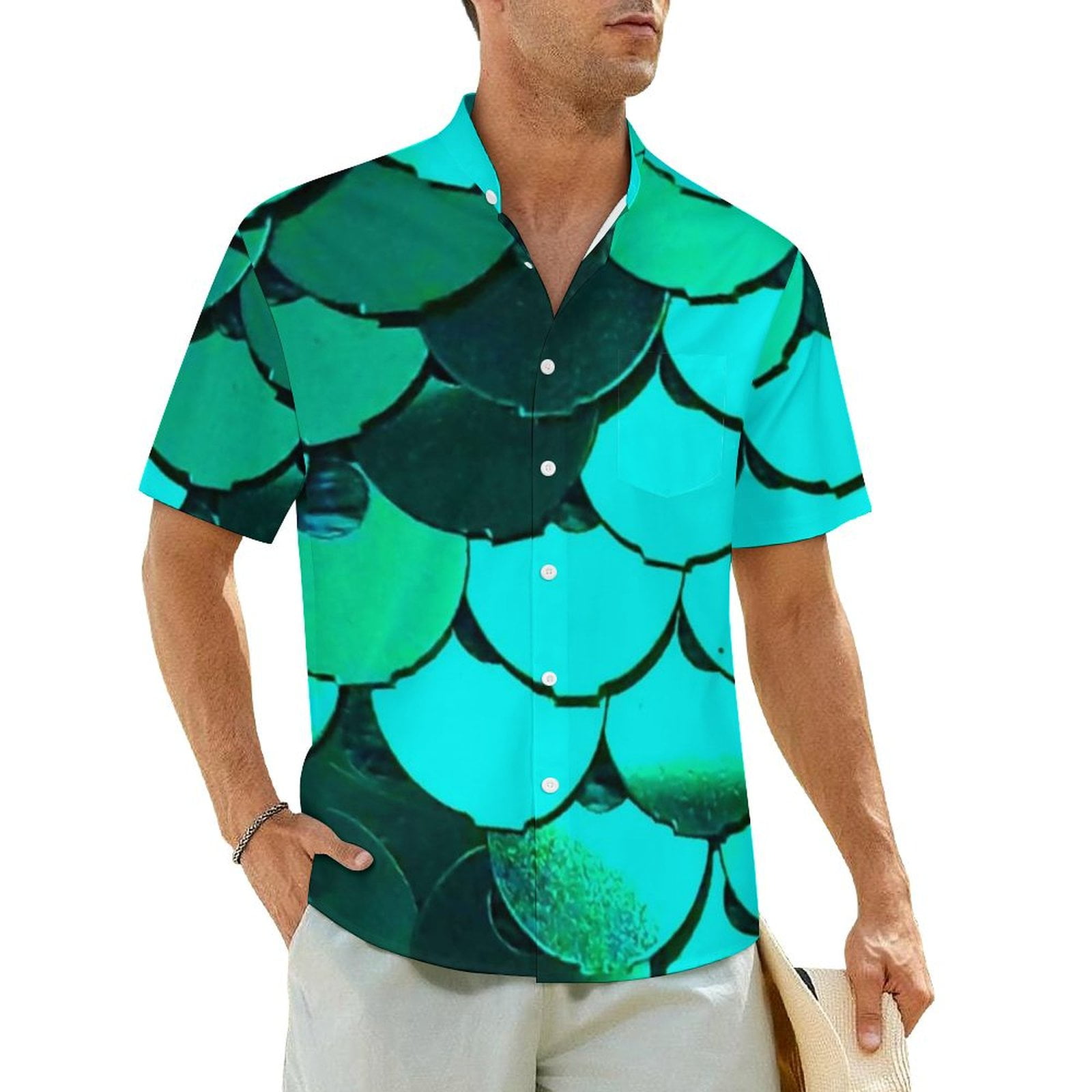 Cartoon Mermaid Beach Shirt Mermaids Playing In The Sea Hawaii Casual ...