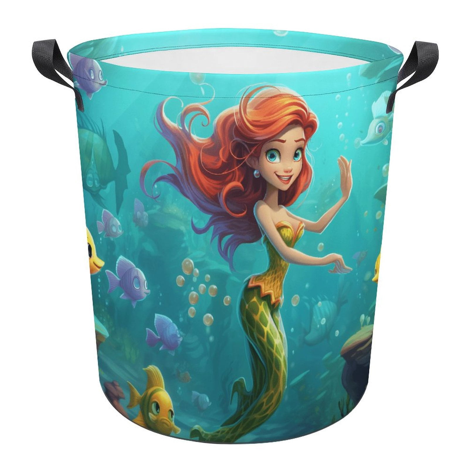Cartoon Mermaid Seaweed Laundry Basket Storage Basket Controller ...