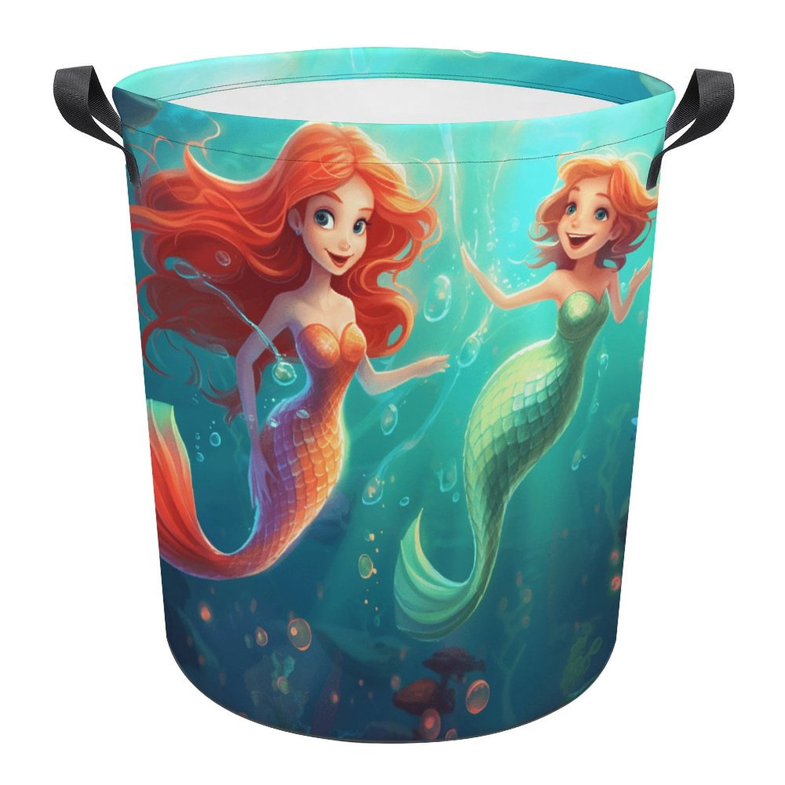 Cartoon Mermaid Seaweed Laundry Basket Storage Basket Controller ...