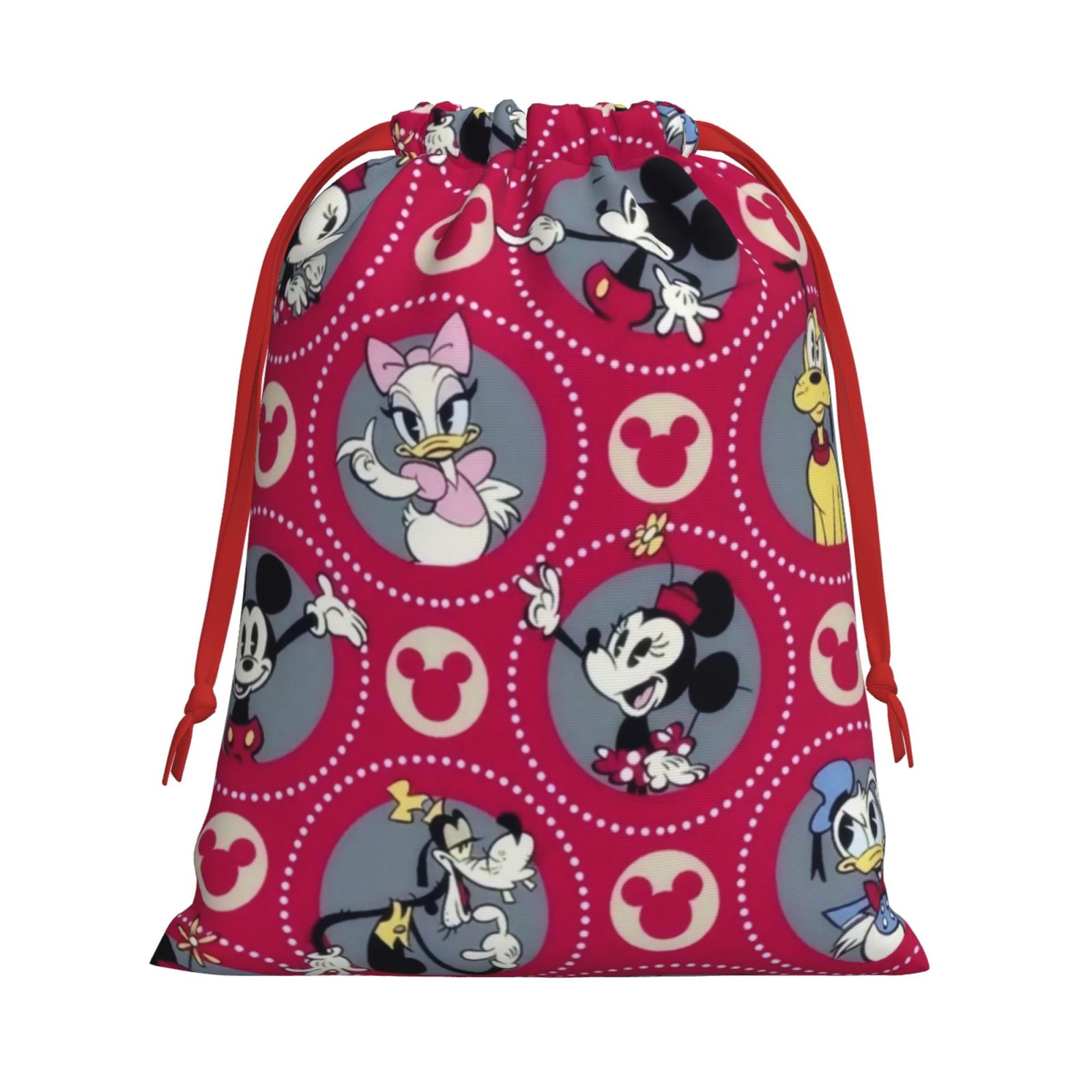 Cartoon Mickey & Minnie Donald Duck Christmas Gift Bags,Gift Bags,Drawstring Christmas Bags ...