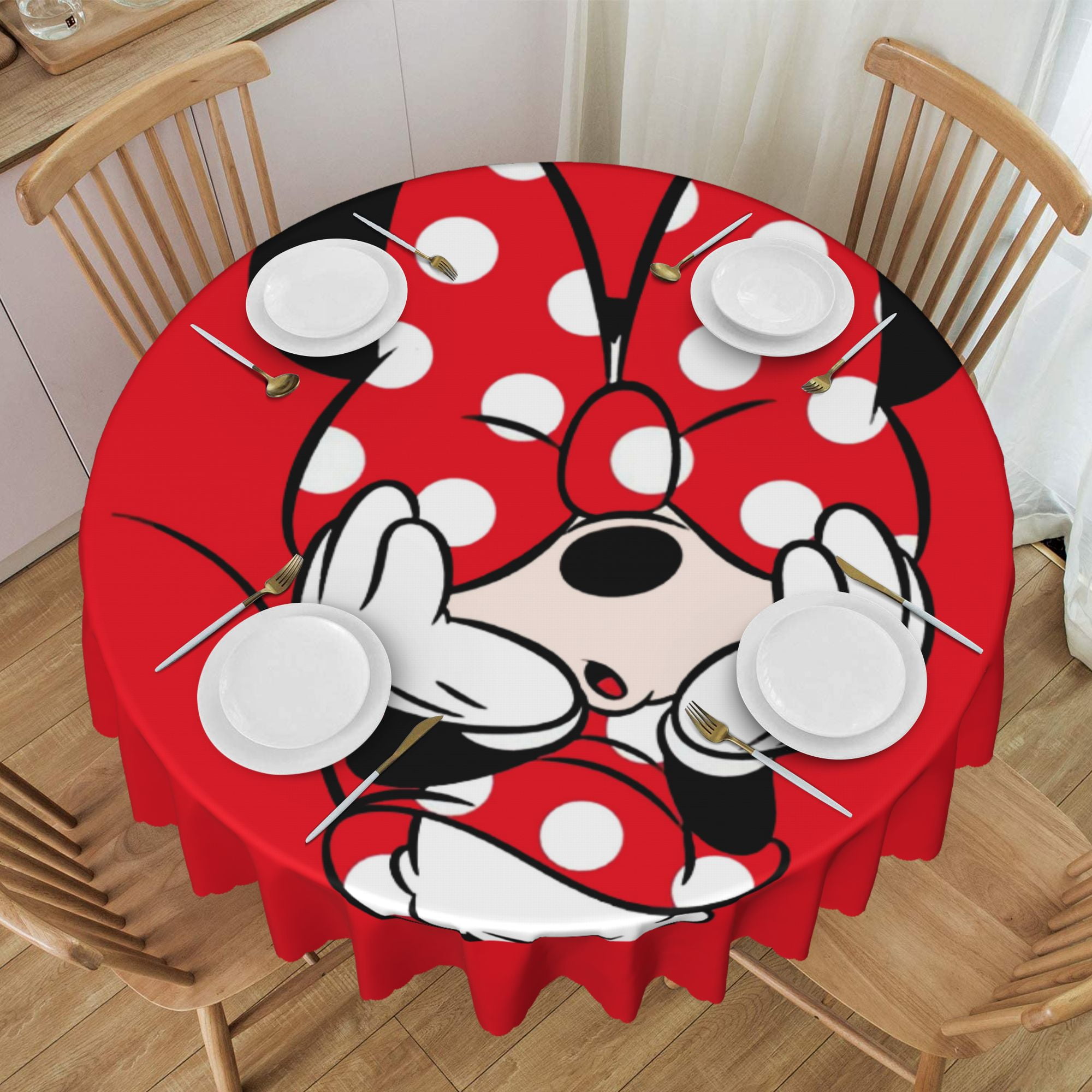 Cartoon Mickey Mouse Round Tablecloth 60 inch, Stain Resistance, Water ...