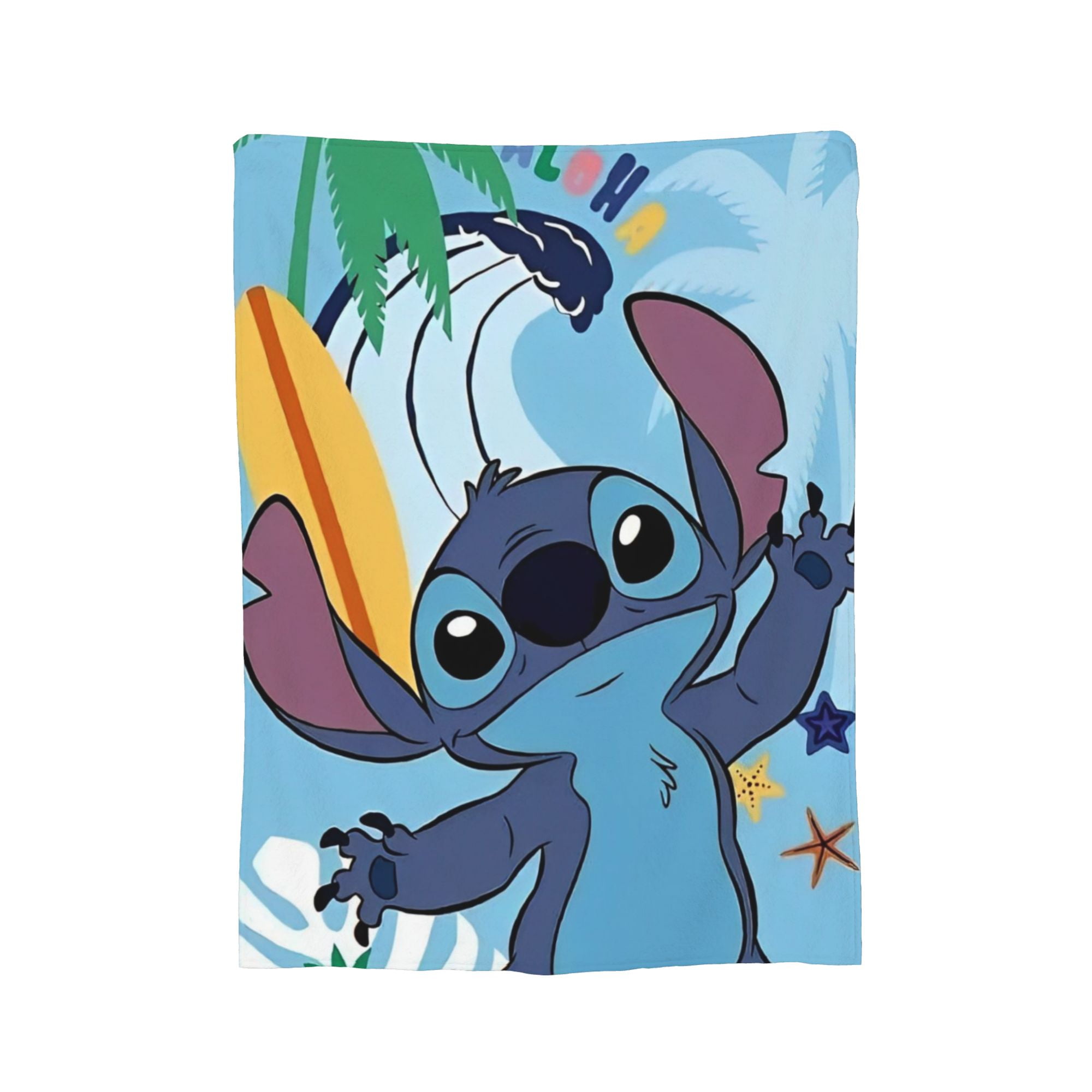 Cartoon Mickey Stitchs Flannel Throw Blanket Friends Princess Blanket ...