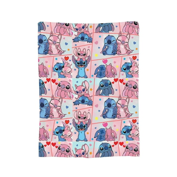Cartoon Mickey Stitchs Flannel Throw Blanket Friends Princess Blanket ...