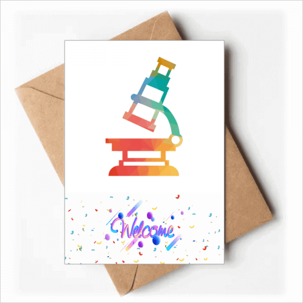 Cartoon Microscope Chestry Pattern Welcome Back Greeting Cards ...