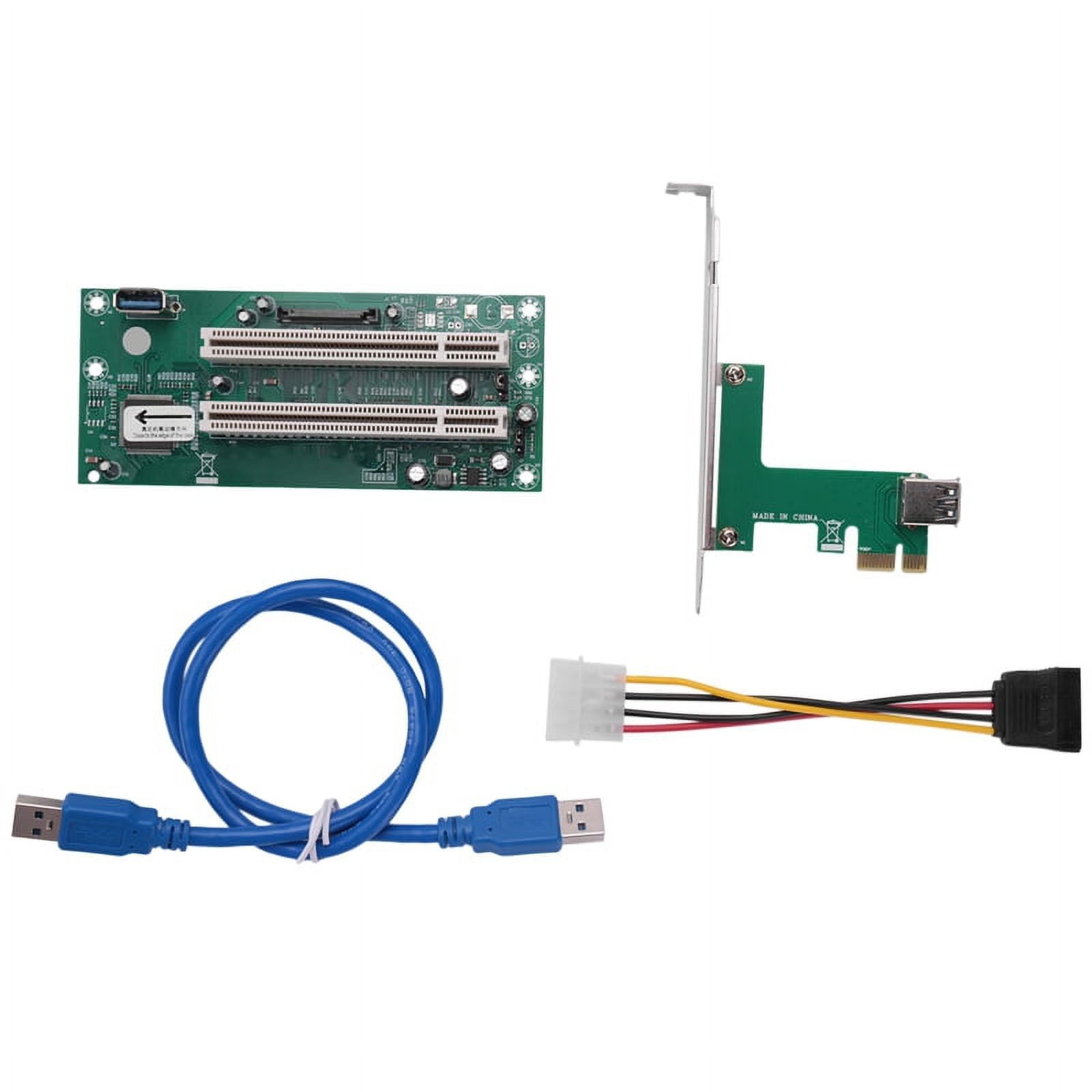 PCI Express to Dual Adapter Card PCIe X1 Router Tow 2 Slot Riser 2 ...