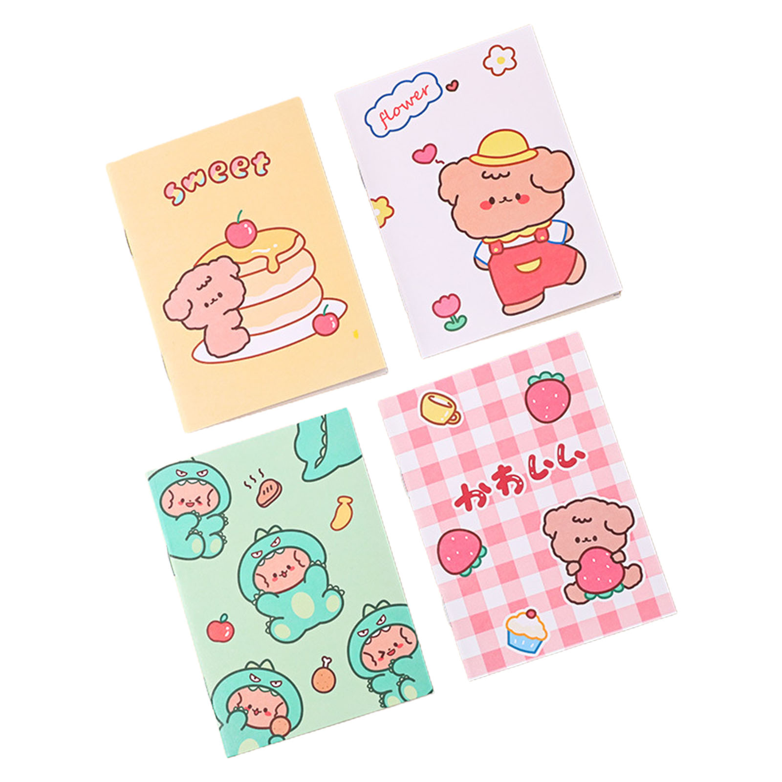 Cartoon Mini Pocket Notebook Lined Memo Writing Notepad 3.35x4.72 Inch ...