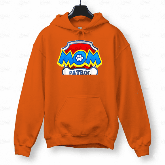 Cartoon Mom Mom Patrol Funny Dog Family Party Hoodie for Men & Women ...