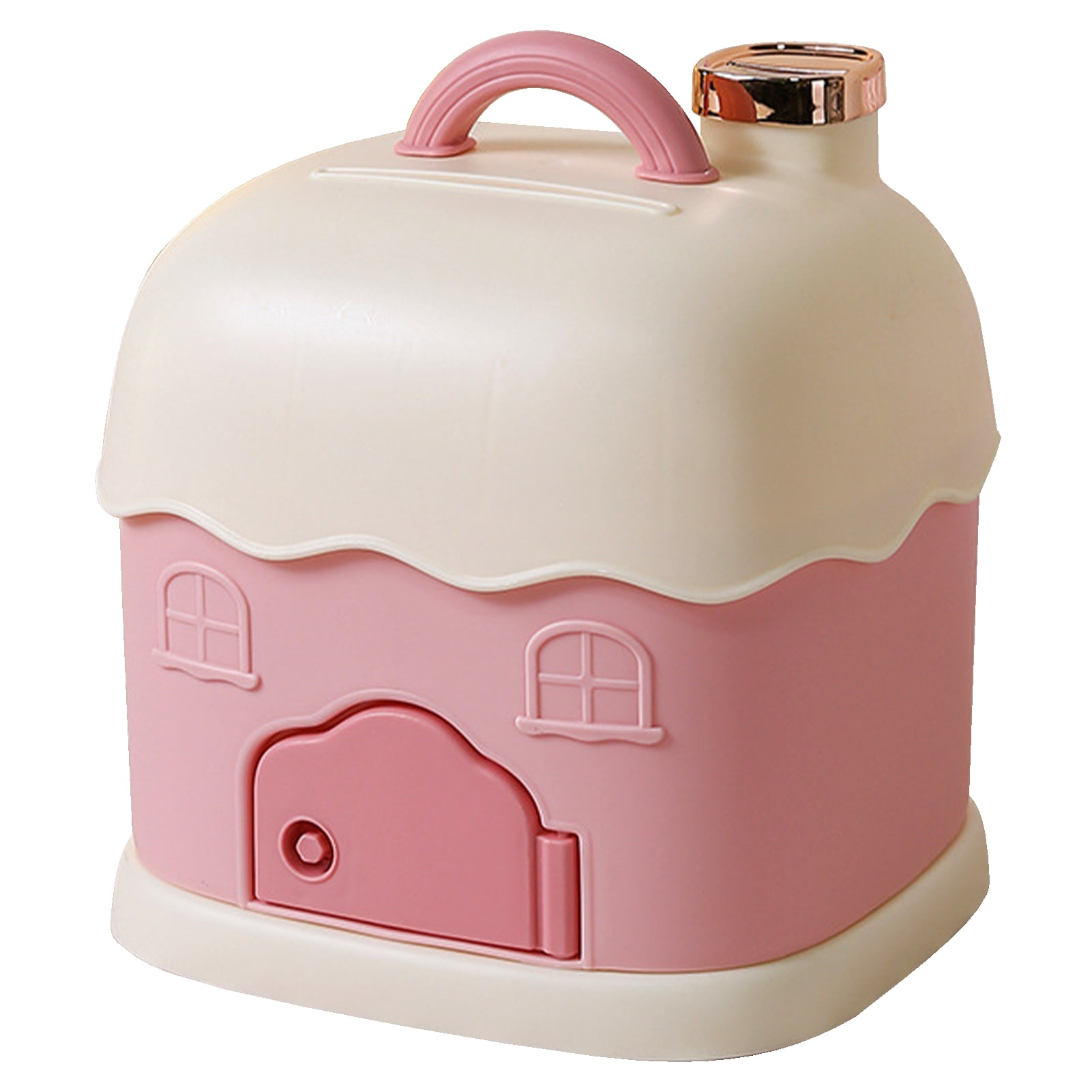Cartoon Money Bank, Cute Cabin Money Bank Box, Top Handle Design Money ...