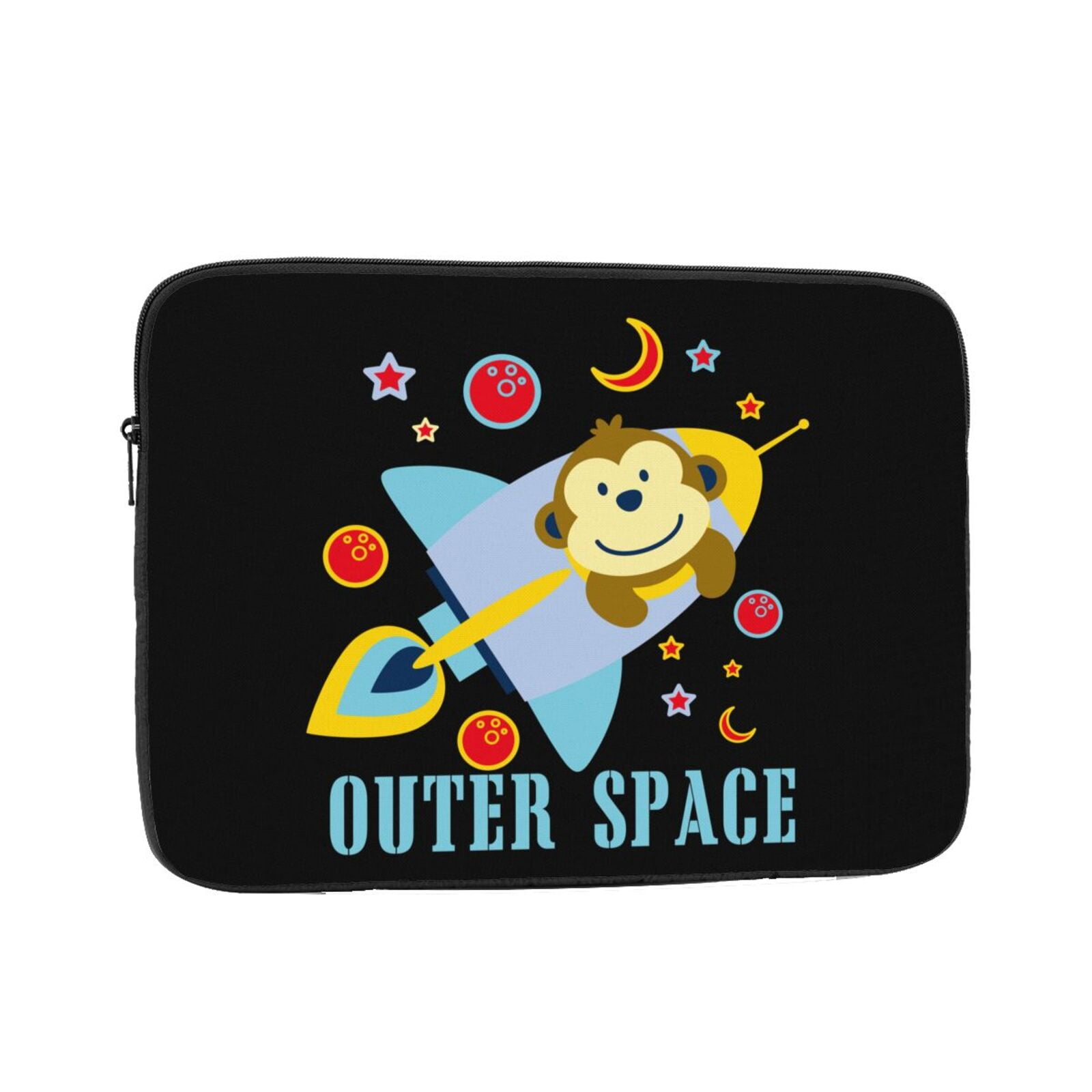 Cartoon Monkey Outter Space 17 inch Portable Laptop Sleeve Compatible ...