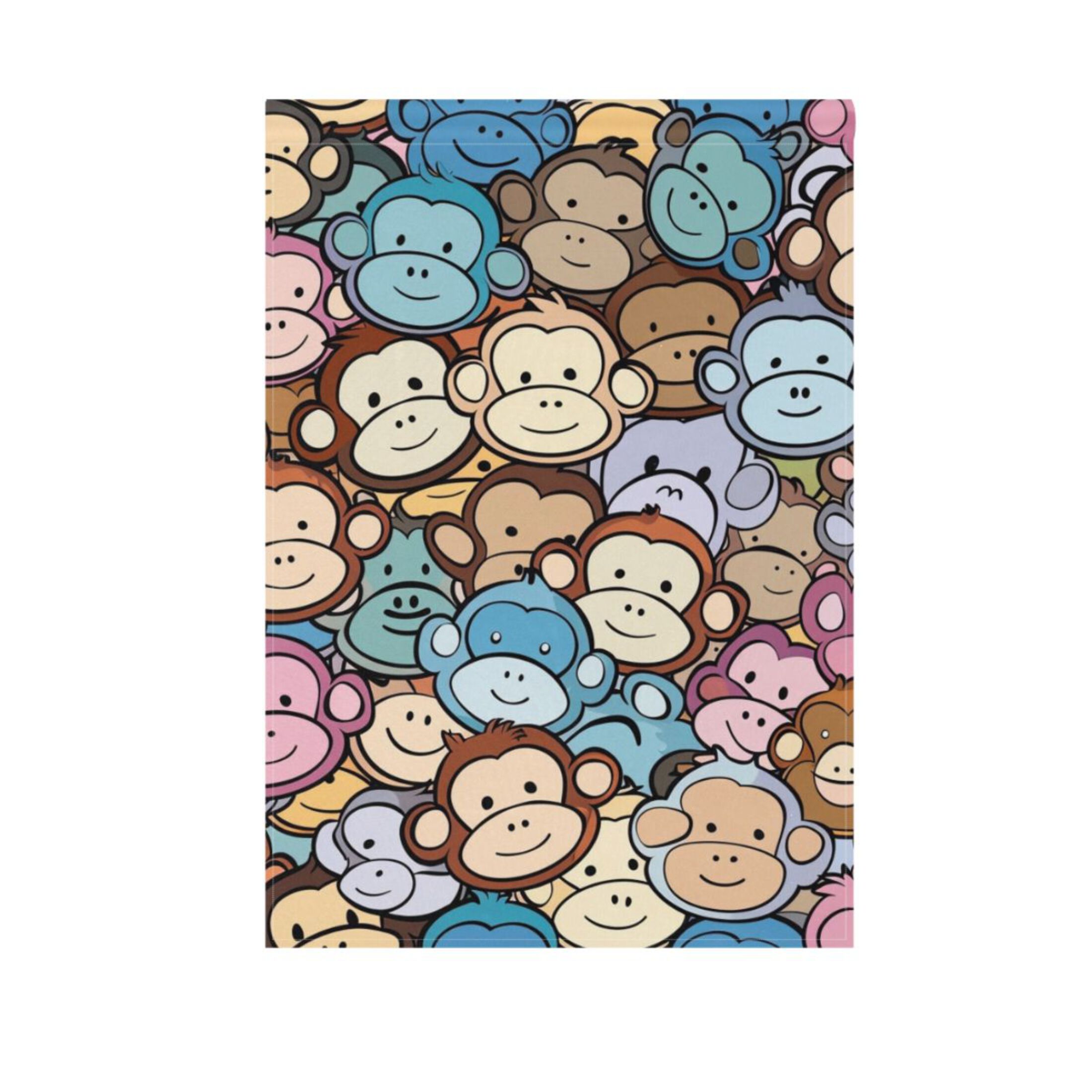 Cartoon Monkeys Face Garden Flag 28"x40" Double-Sided Yard Flags for ...