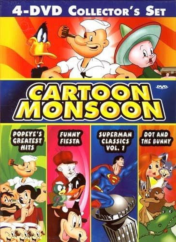 Classic Cartoon Monsoon 4-DVD Set - Popeye, Superman, Fiesta & Dot ...