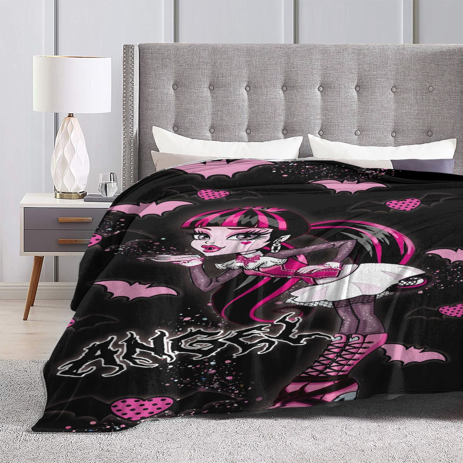 Cartoon Monster High Blanket, Super Soft Cozy Warm Flannel Blanket for ...