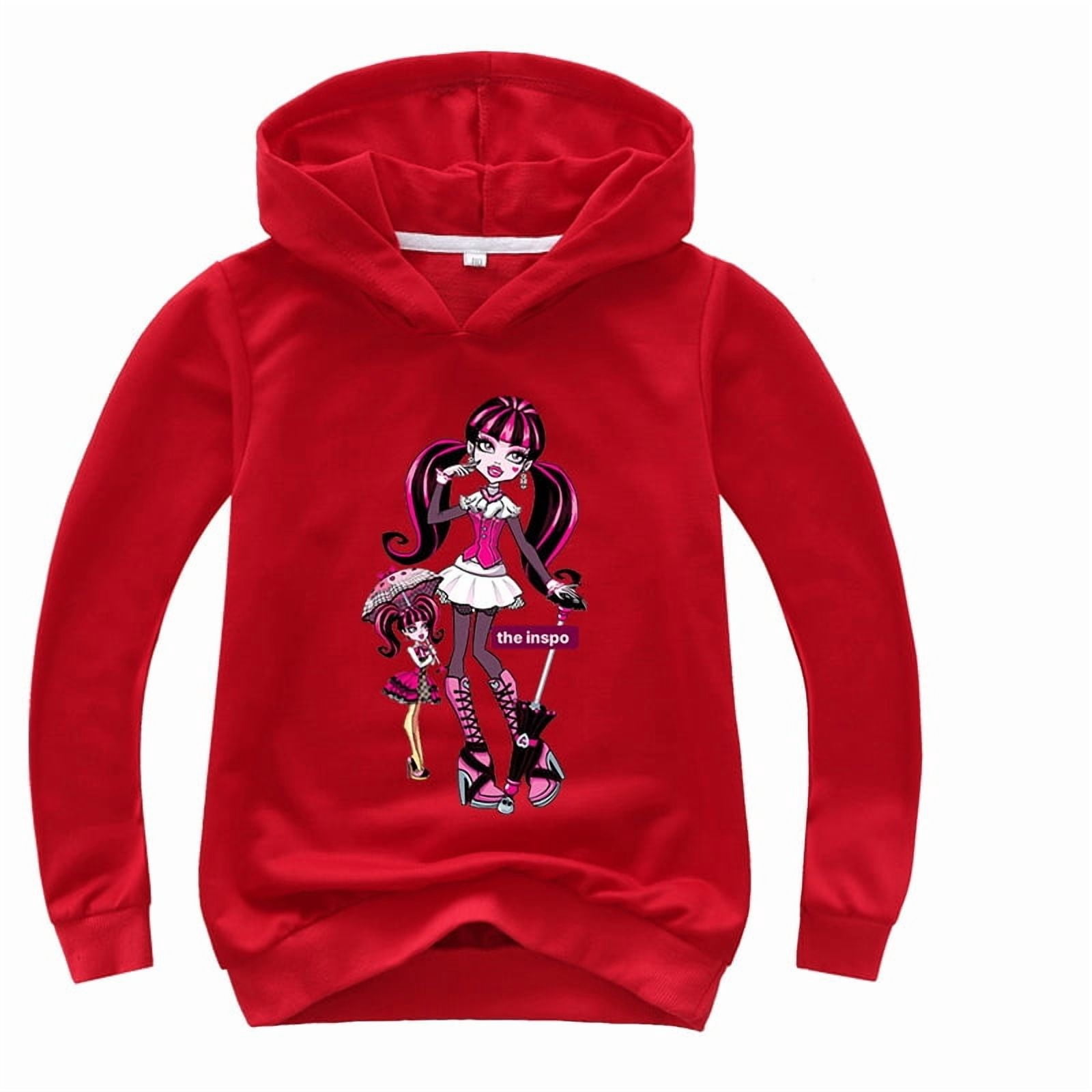 Cartoon Monster High Sweatshirt Hooded Cotton Long Sleeve Casual ...
