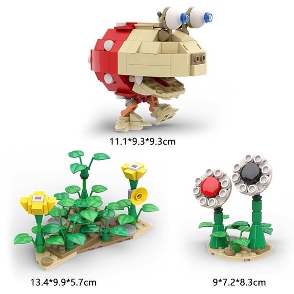 Cartoon Monster & Plant Scene Building Blocks Assembled Display Model ...
