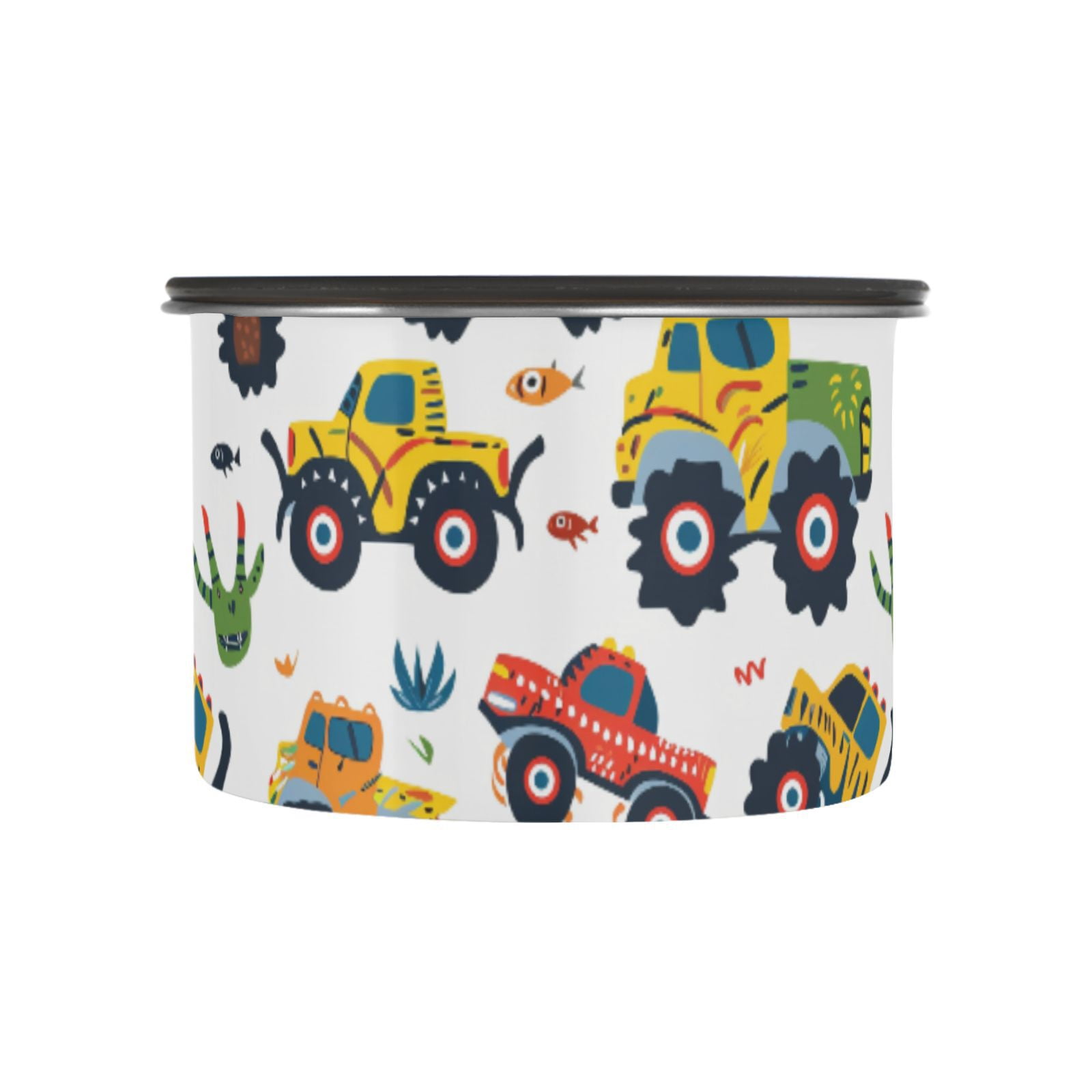 Cartoon Monster Truck Airtight Coffee Bean Canister 17oz Food Storage ...