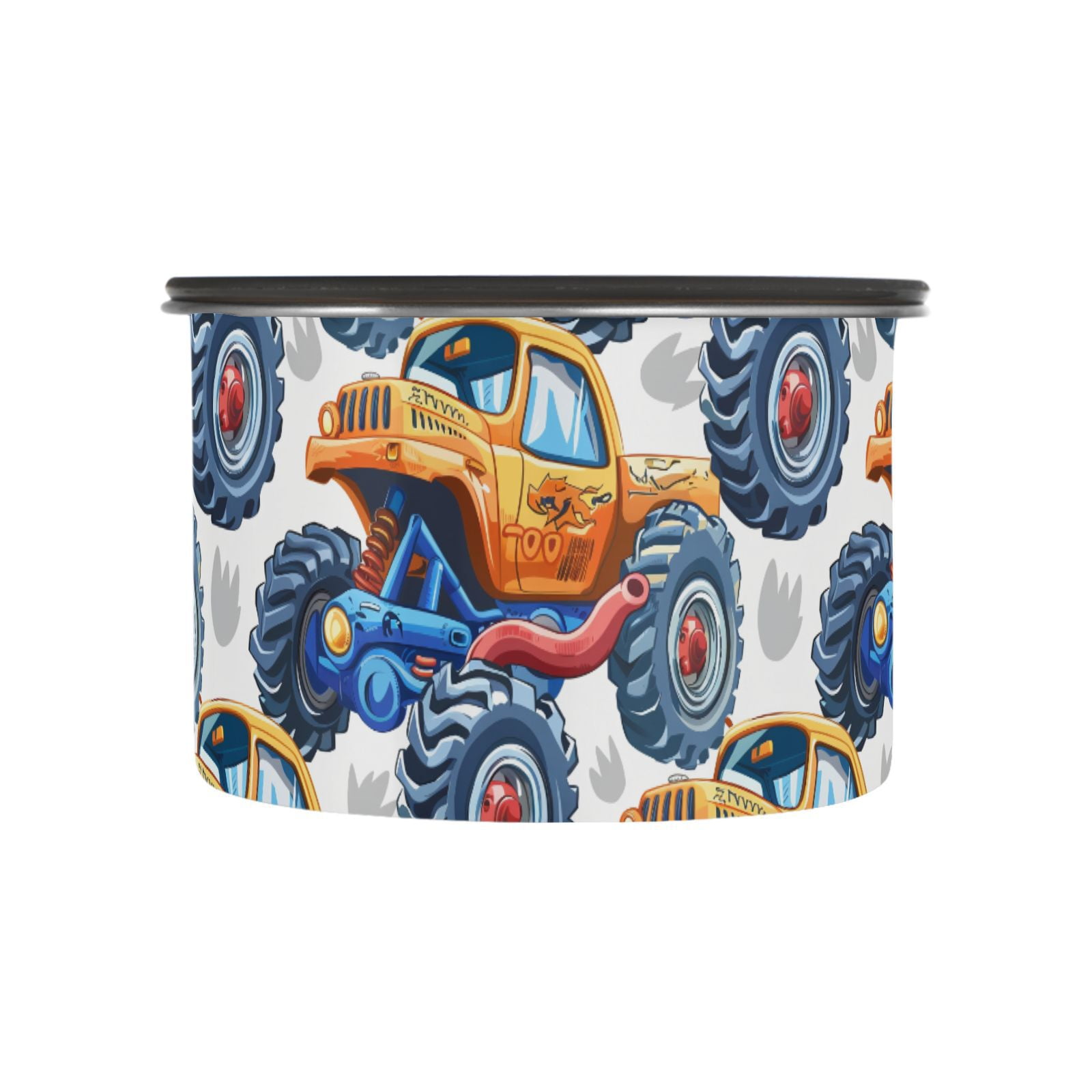Cartoon Monster Truck Airtight Coffee Bean Canister 17oz Food Storage ...