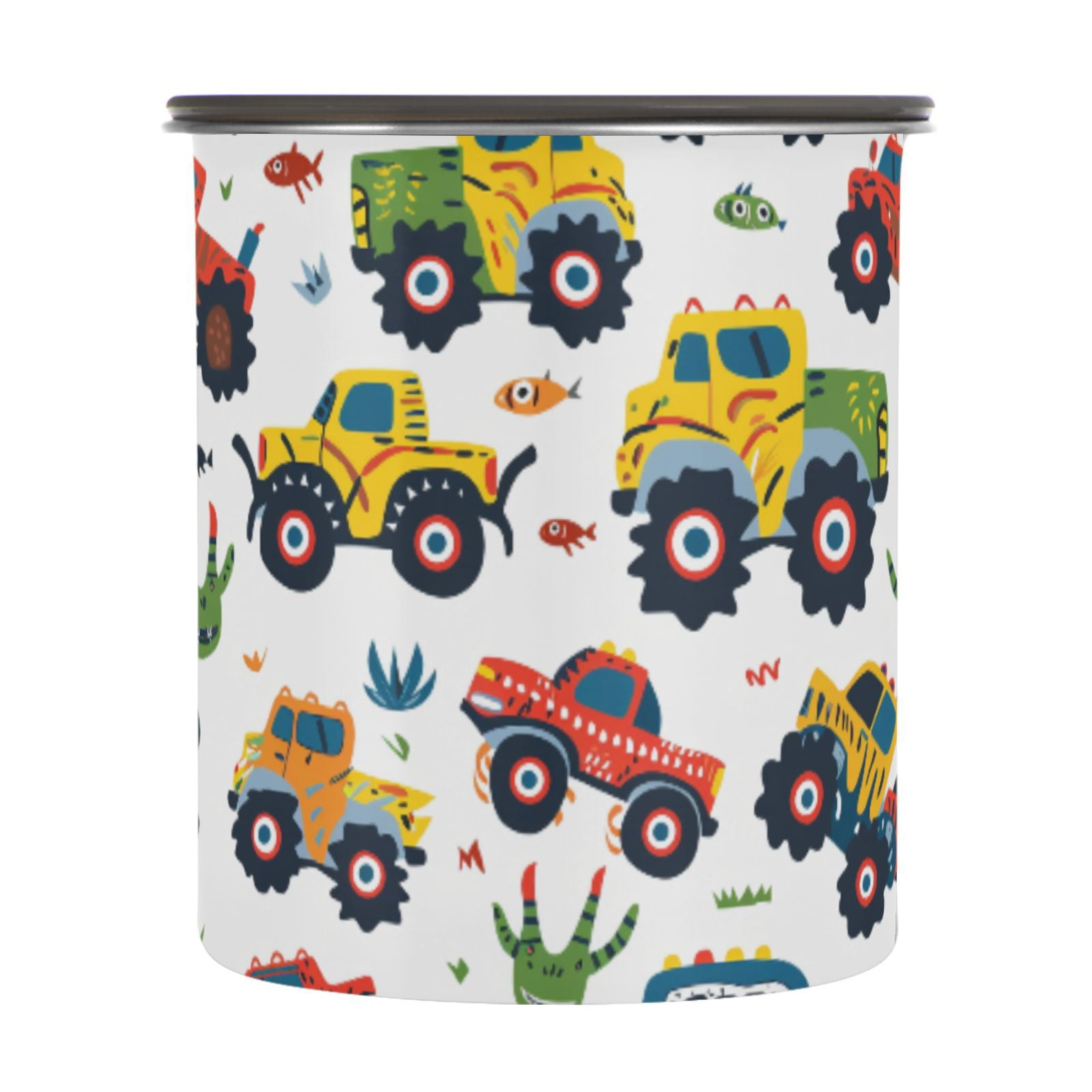 Cartoon Monster Truck Airtight Coffee Bean Canister 30oz Food Storage ...