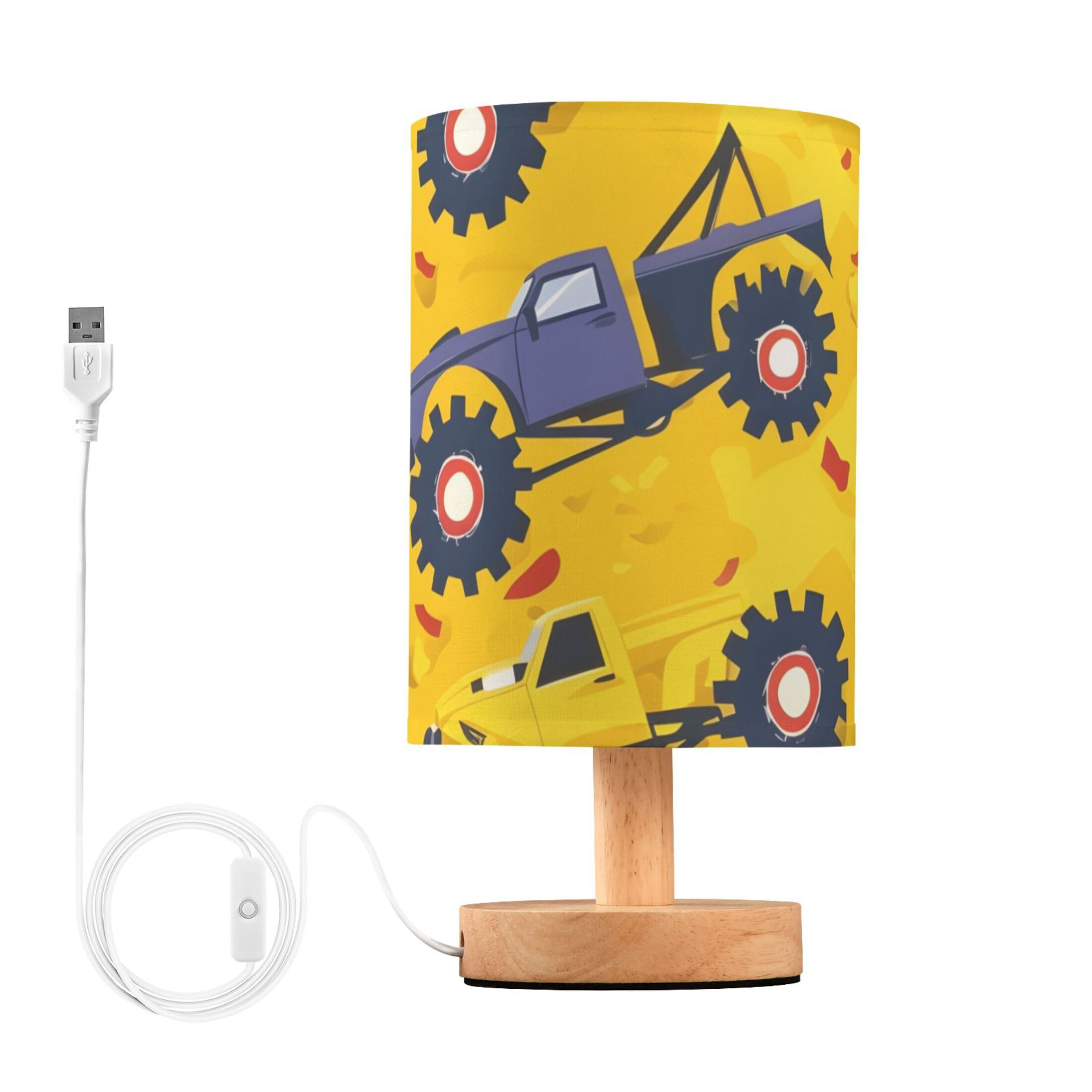 Cartoon Monster Truck Bedside Desk Lamp LED Table Nightstand Lamps Warm ...