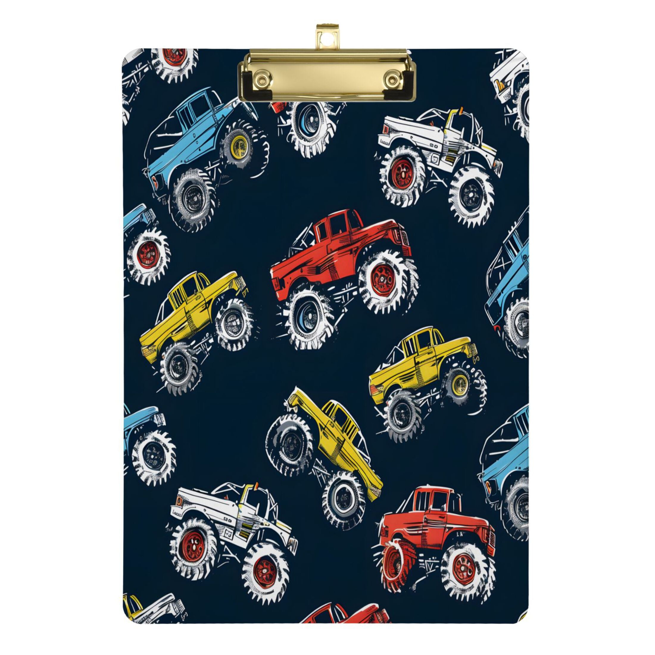 Cartoon Monster Trucks Comic Acrylic Clipboards A4 Standard Letter Size ...