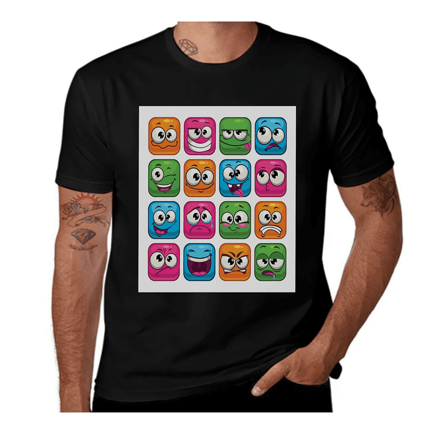 Cartoon Monsters Comic-Funny-Multicolor Casual Streetwea Everyday ...